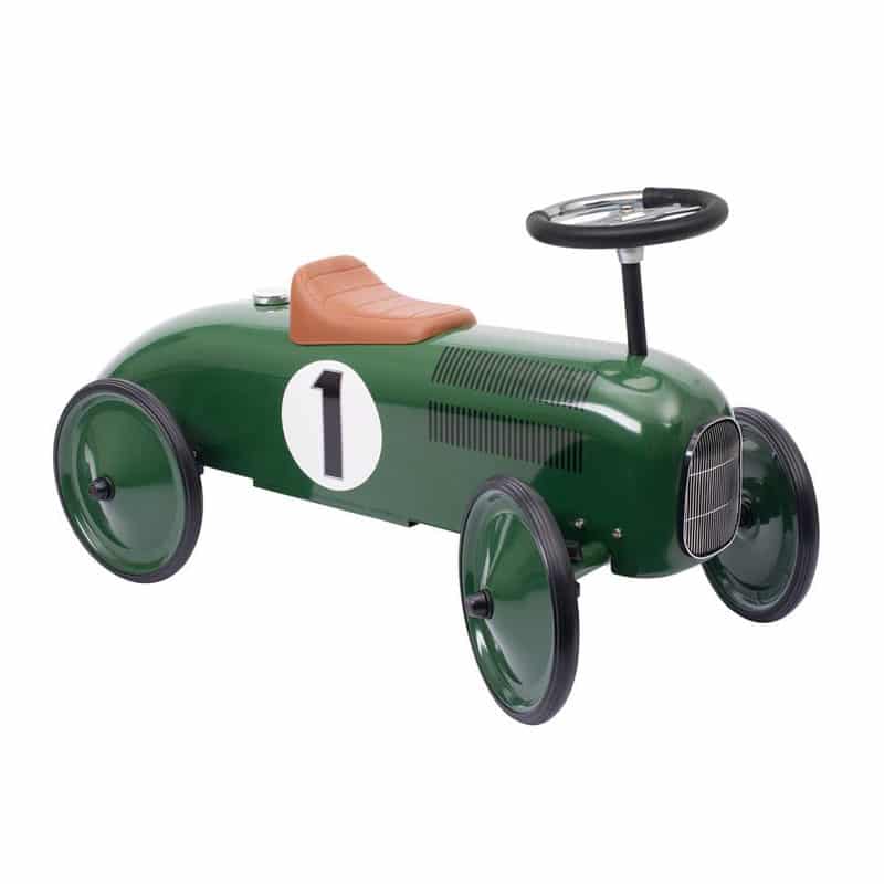 Classic Metal Retro Speedster Green Racing Car for active kids