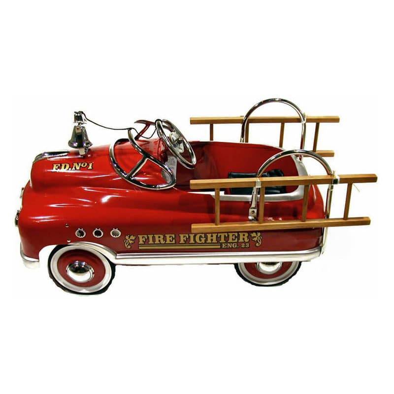 Noddy pedal car in red and yellow like the original TV character.